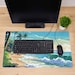 Beach Desk Mat, Large Nature Mouse Pad, Beach Wave Desk Mat, Aesthetic ...