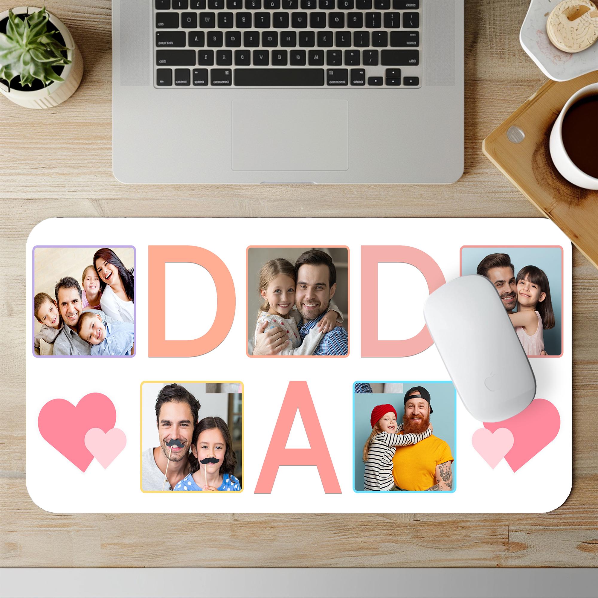 Custom Desk Mat With 5 Photos, Photo Desk Mat, Custom Desk Mat ...