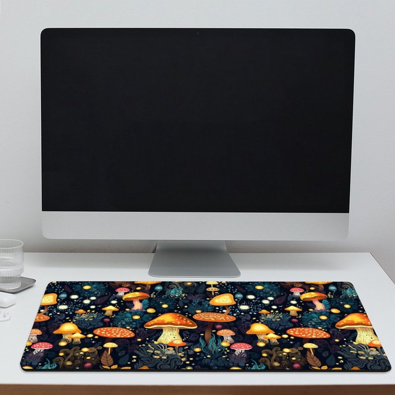 Mushroom Desk Mat, Cottagecore Large Mouse Pad, Aesthetic Mouse Pad for ...