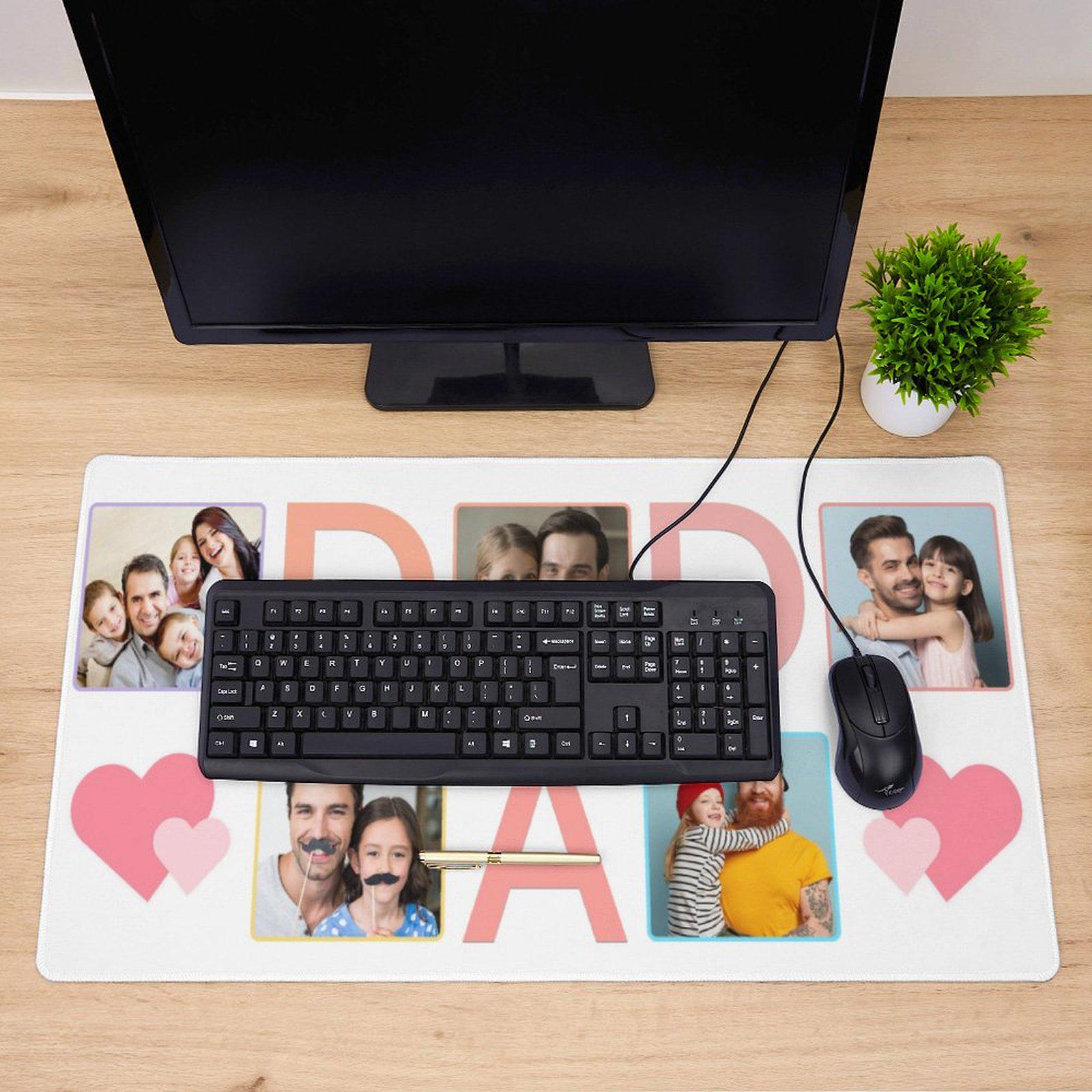 Custom Desk Mat With 5 Photos, Photo Desk Mat, Custom Desk Mat ...