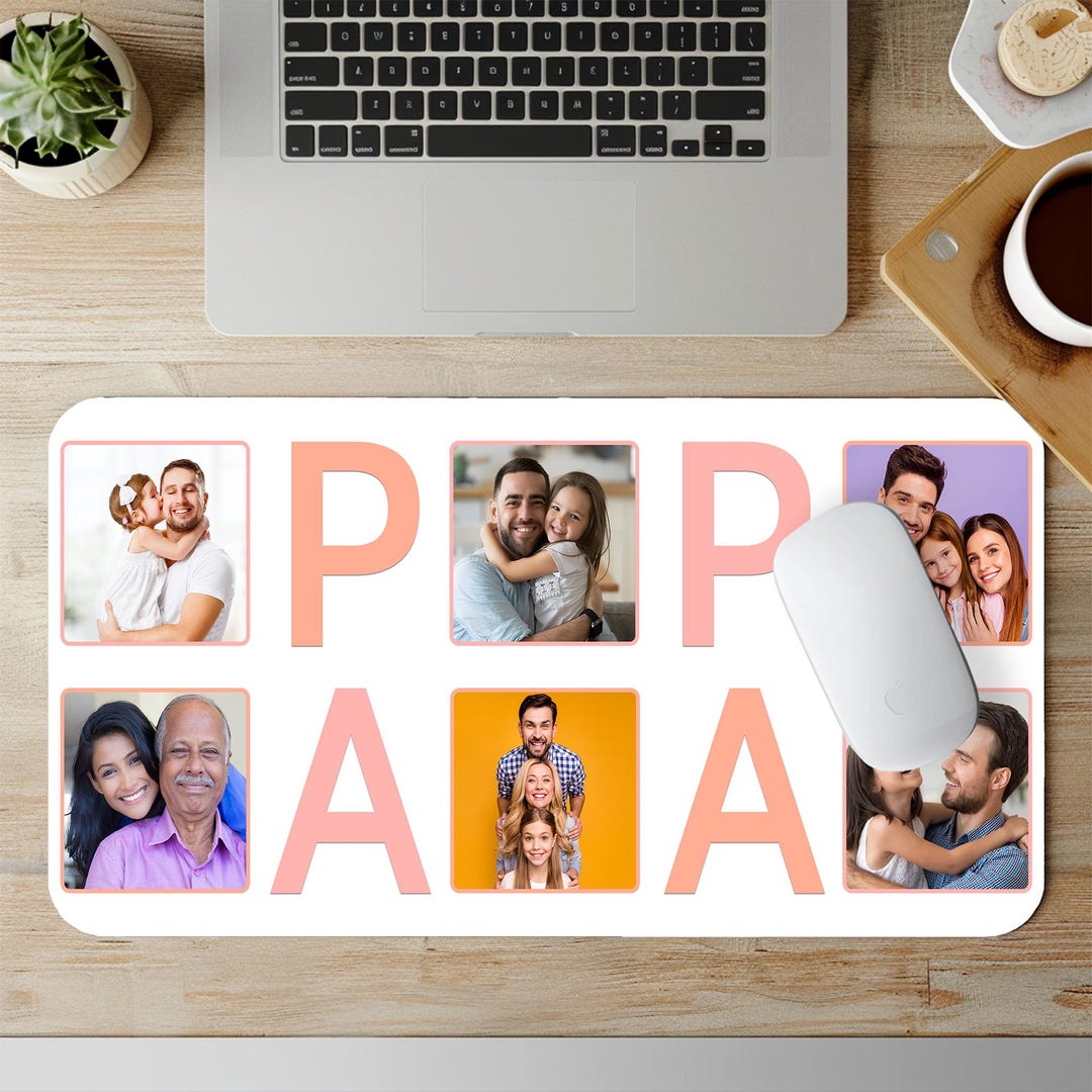Custom Desk Mat With 6 Photos, Photo Desk Mat, Custom Desk Mat ...