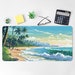 Beach Desk Mat, Large Nature Mouse Pad, Beach Wave Desk Mat, Aesthetic ...