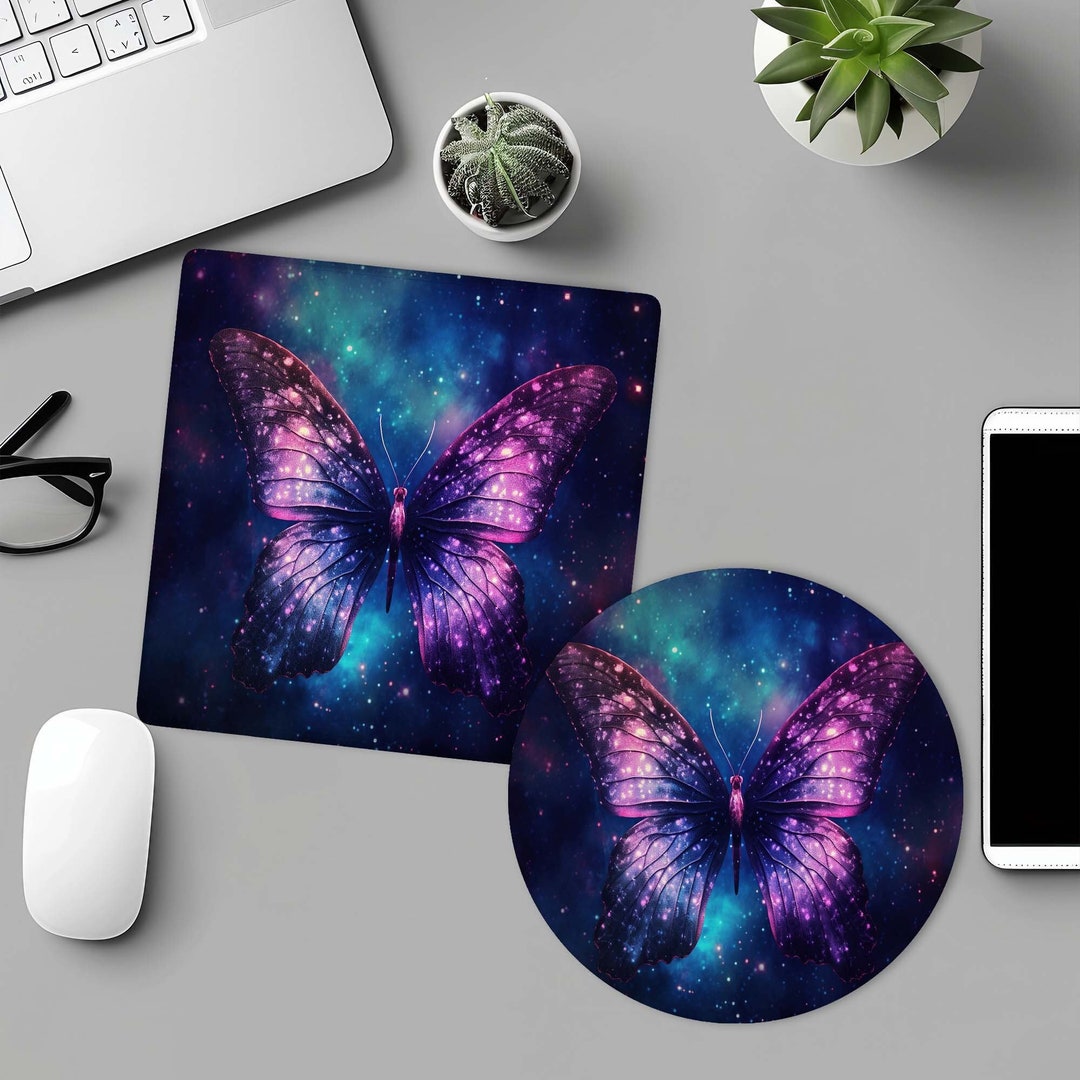 Butterfly Mouse Pad, Blue Desk Accessories,butterfly Office Decor ...