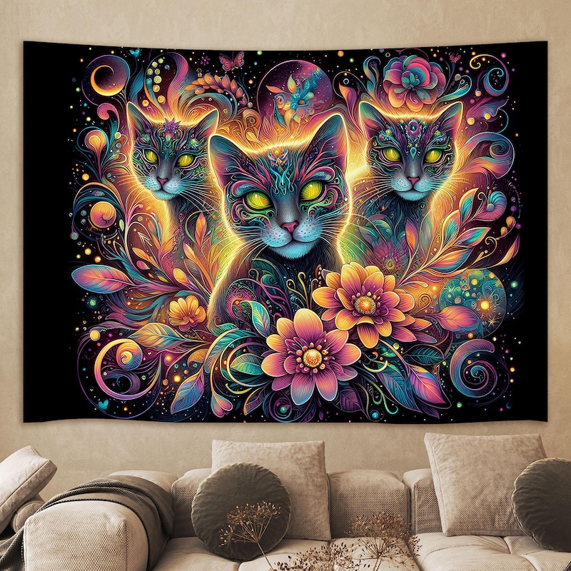 Personalized Cat Tapestry - Etsy
