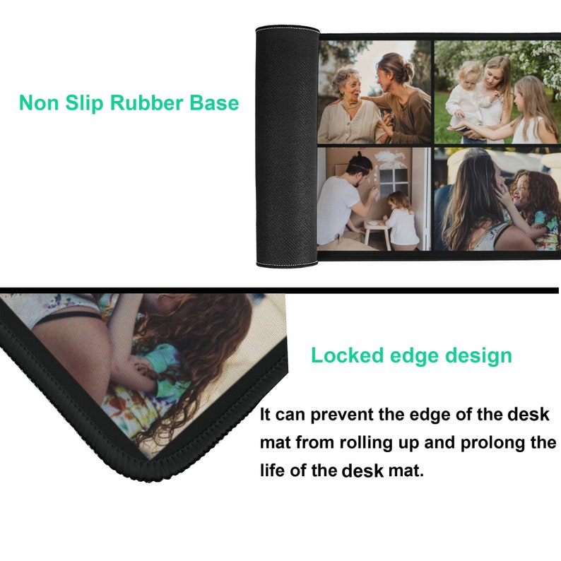 Custom Photo Desk Mat, Photo Collage Desk Mat, Personalized Mouse Pad ...