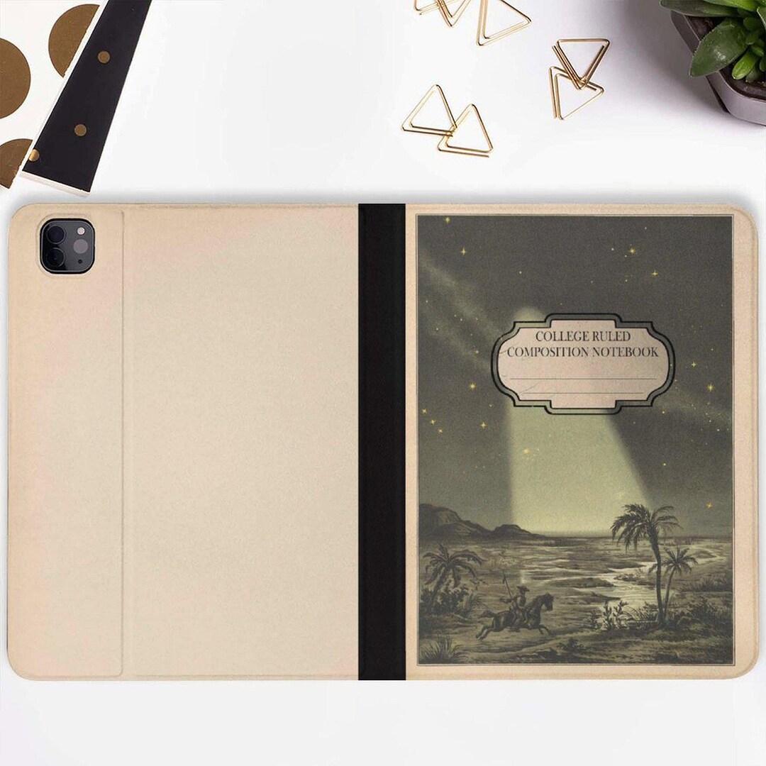 Space Pattern iPad Book Cover iPad Case With Pencil Holder iPad Pro 11 ...