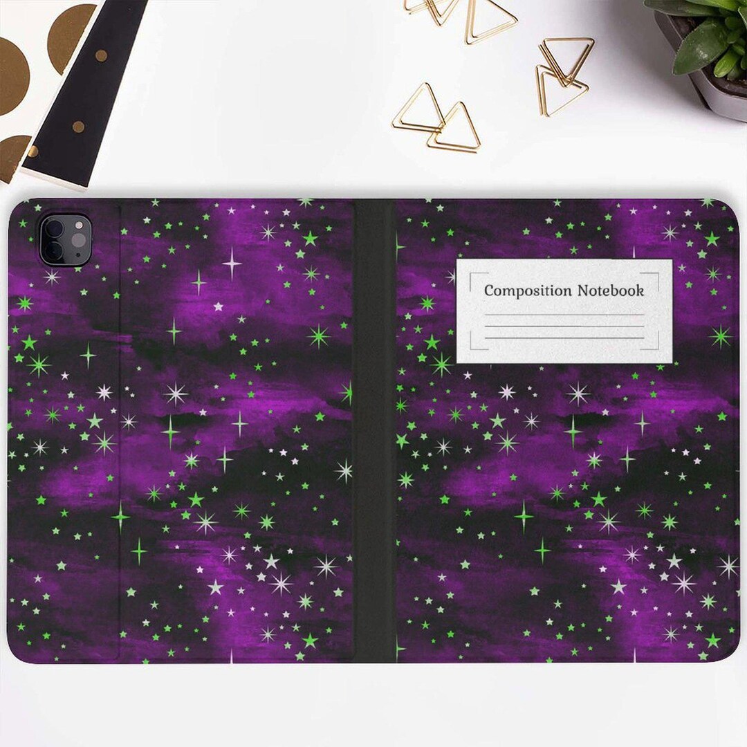 Galaxies Sky Composition Book iPad Case With Pencil Holder for iPad 9.7 ...
