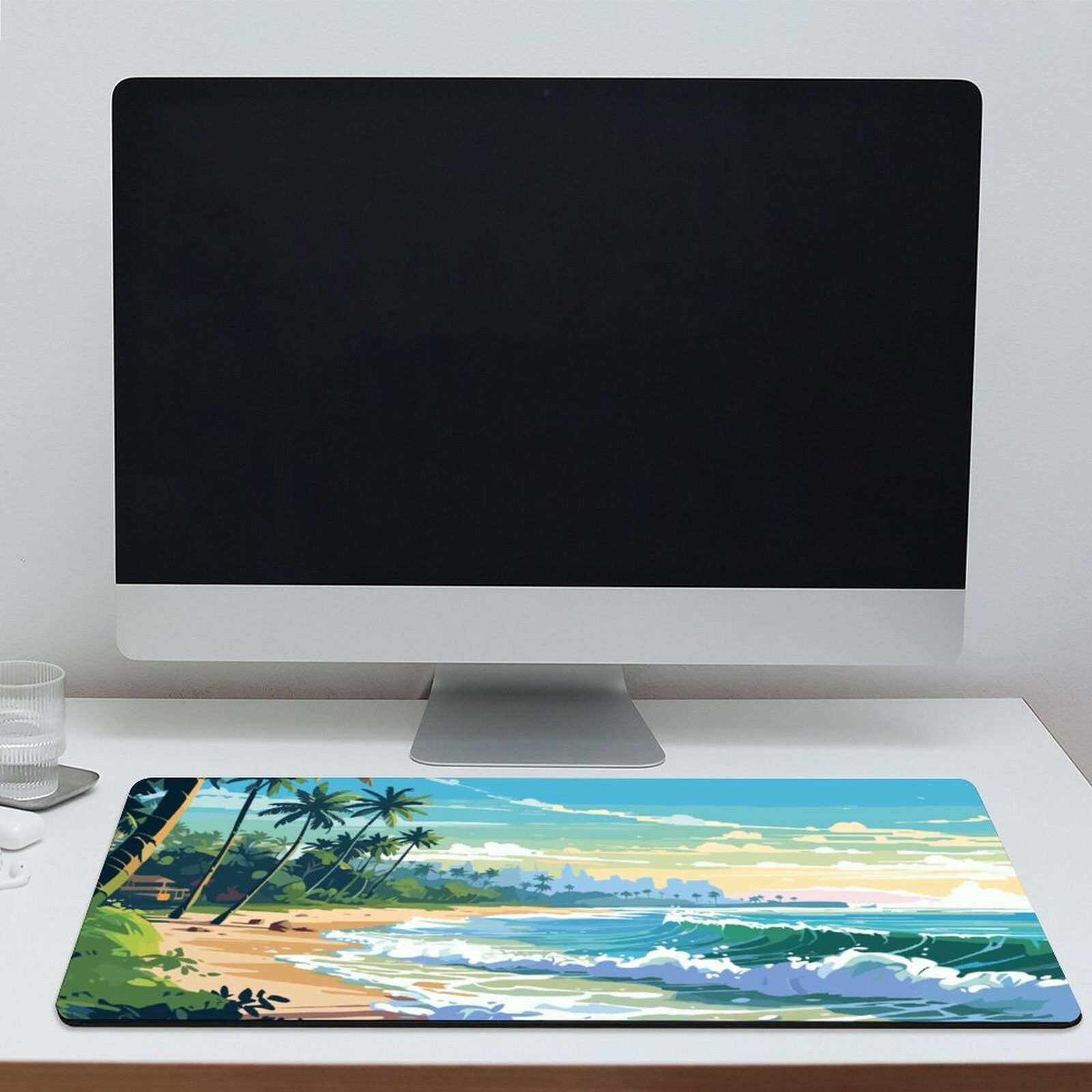 Beach Desk Mat, Large Nature Mouse Pad, Beach Wave Desk Mat, Aesthetic ...
