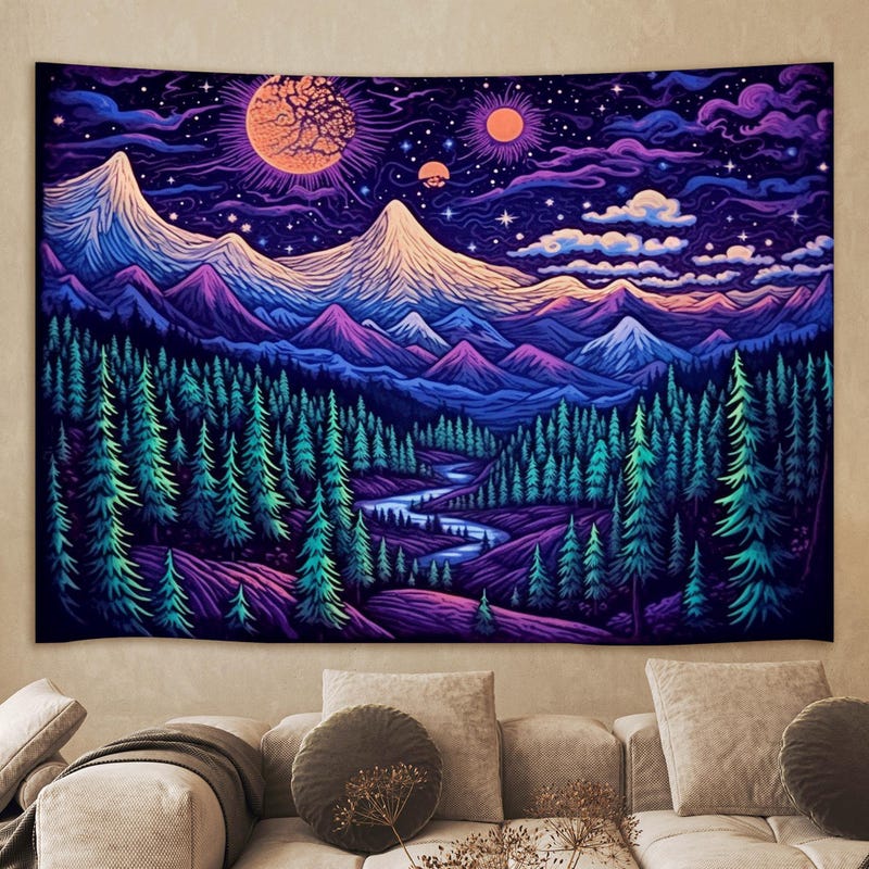 Trippy Tapestry - Etsy