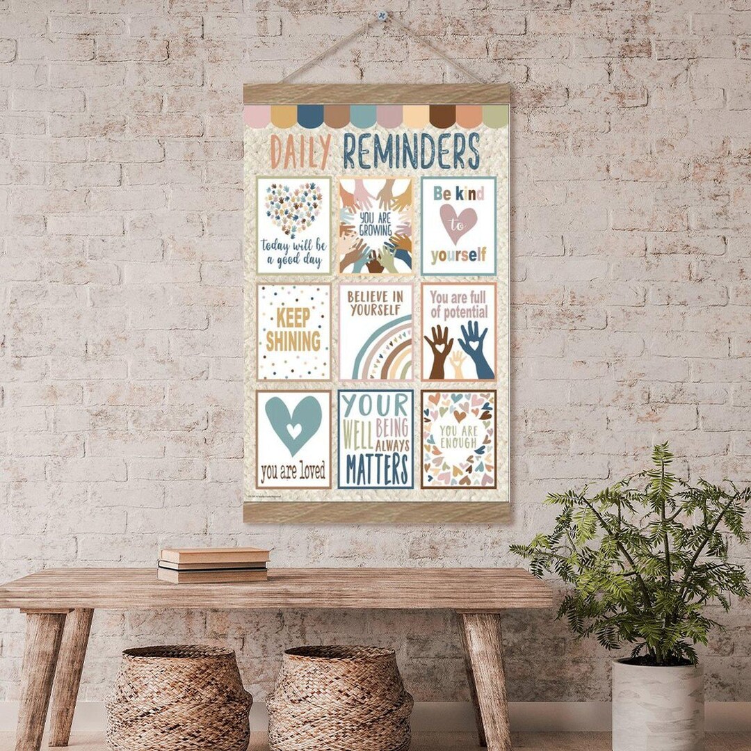 Daily Reminders Hanging Canvas Print Educational Hanging Canvas Sign ...