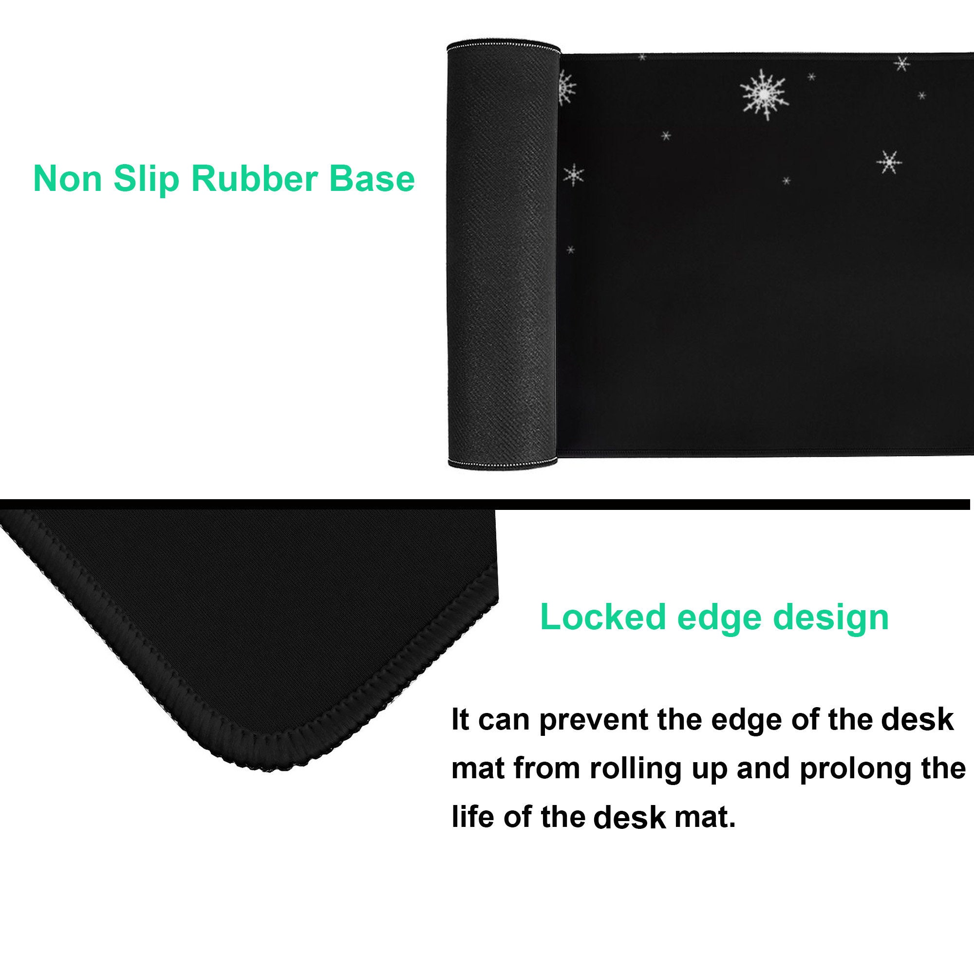 Blue Magical Desk Mat Sun and Moon Gaming Keyboard Mat Extra Large Desk ...