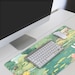 Cartoon Animal Desk Mat Kawaii Green Desk Mat Cute Rabbit Gaming ...