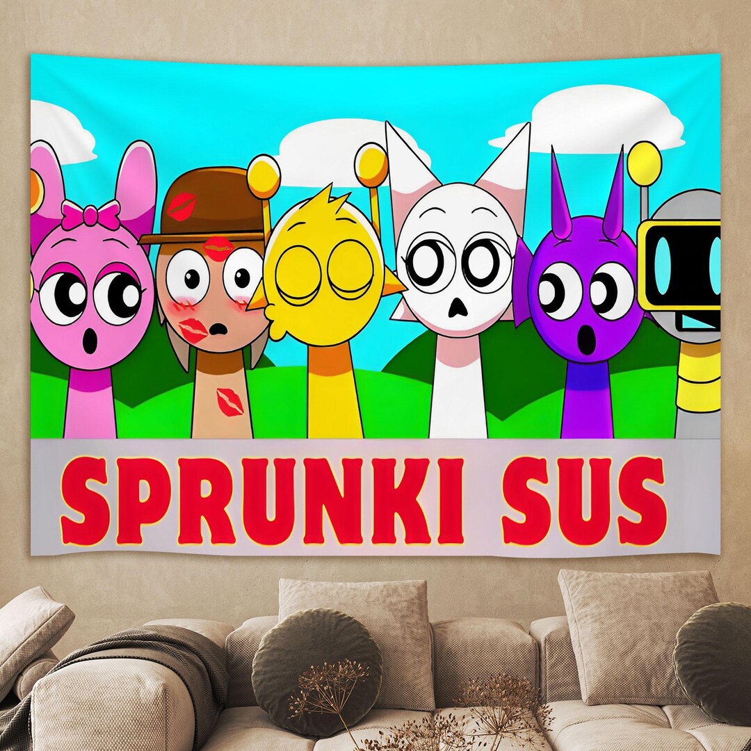 Sprunki Wall Tapestry, Sprunki Character Tapestry, Funny Tapestry ...