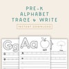 Pre-k Alphabet Trace and Write Printable Letter Formation Practice ...