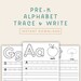 Pre-k Alphabet Trace and Write Printable Letter Formation Practice ...