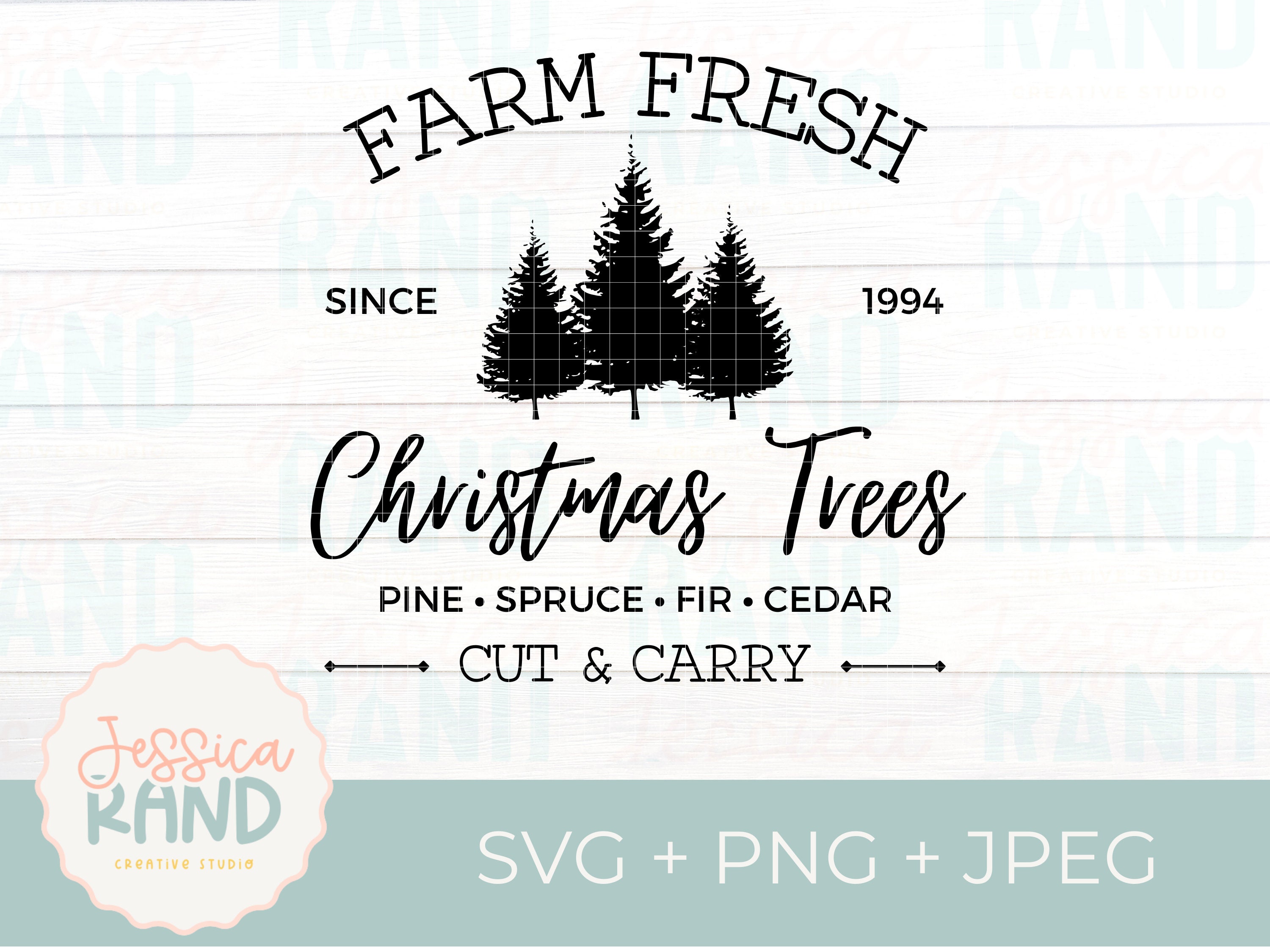Farm Fresh Trees Cut File | Tree Farm SVG | Digital Download | Holiday ...