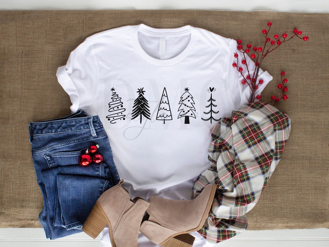 Christmas Tree Cut File Simple Trees SVG Digital Download Holiday Print ...