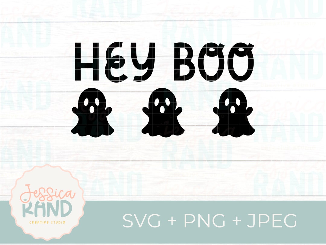 Hey Boo Ghost SVG Halloween Ghost Door Mat Design Spooky Season SVG ...