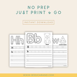 Pre-k Alphabet Trace and Write Printable Letter Formation Practice ...