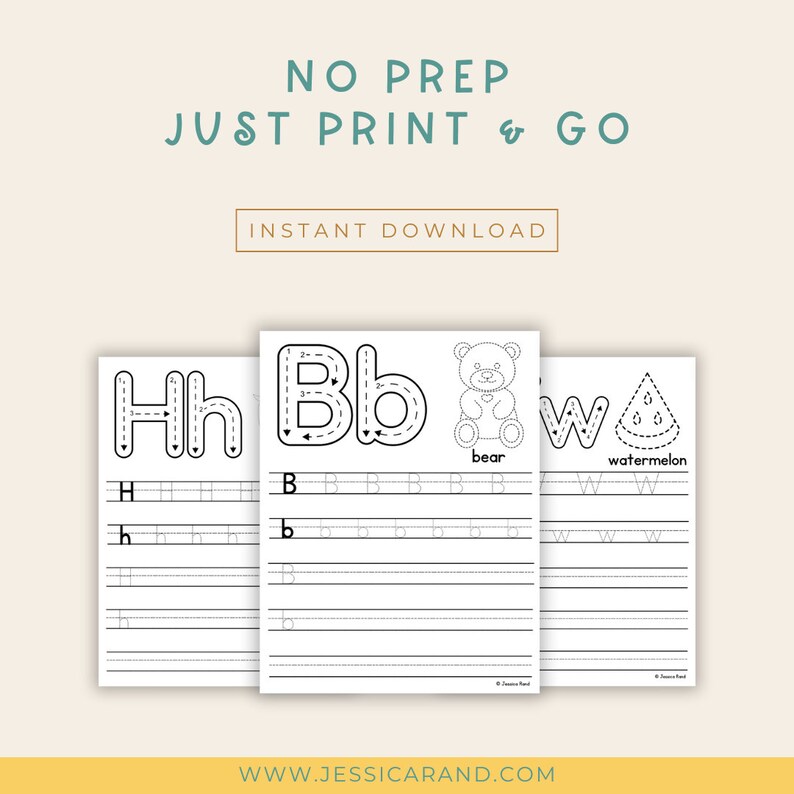 Pre-k Alphabet Trace and Write Printable Letter Formation Practice ...