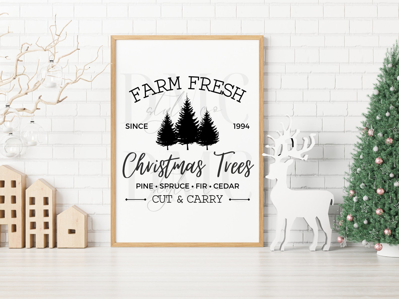 Farm Fresh Trees Cut File Tree Farm SVG Digital Download Holiday Print ...