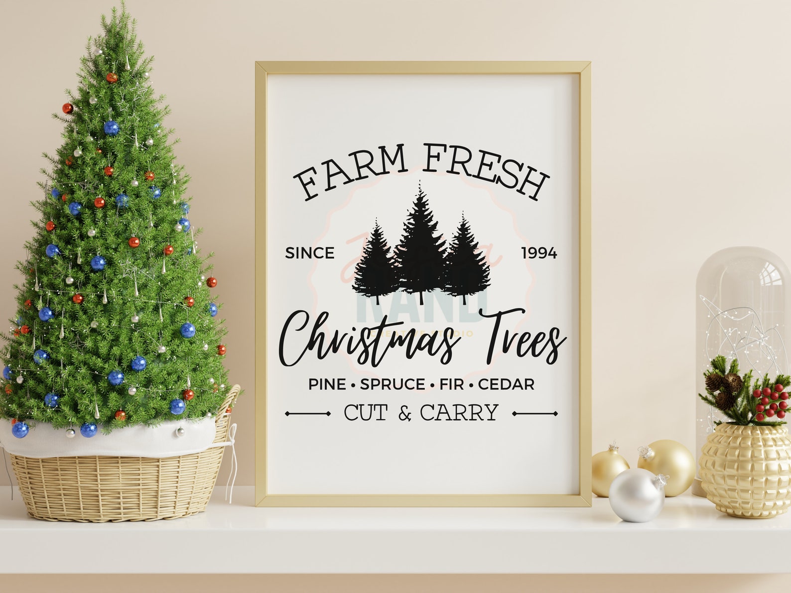 Farm Fresh Trees Cut File | Tree Farm SVG | Digital Download | Holiday ...
