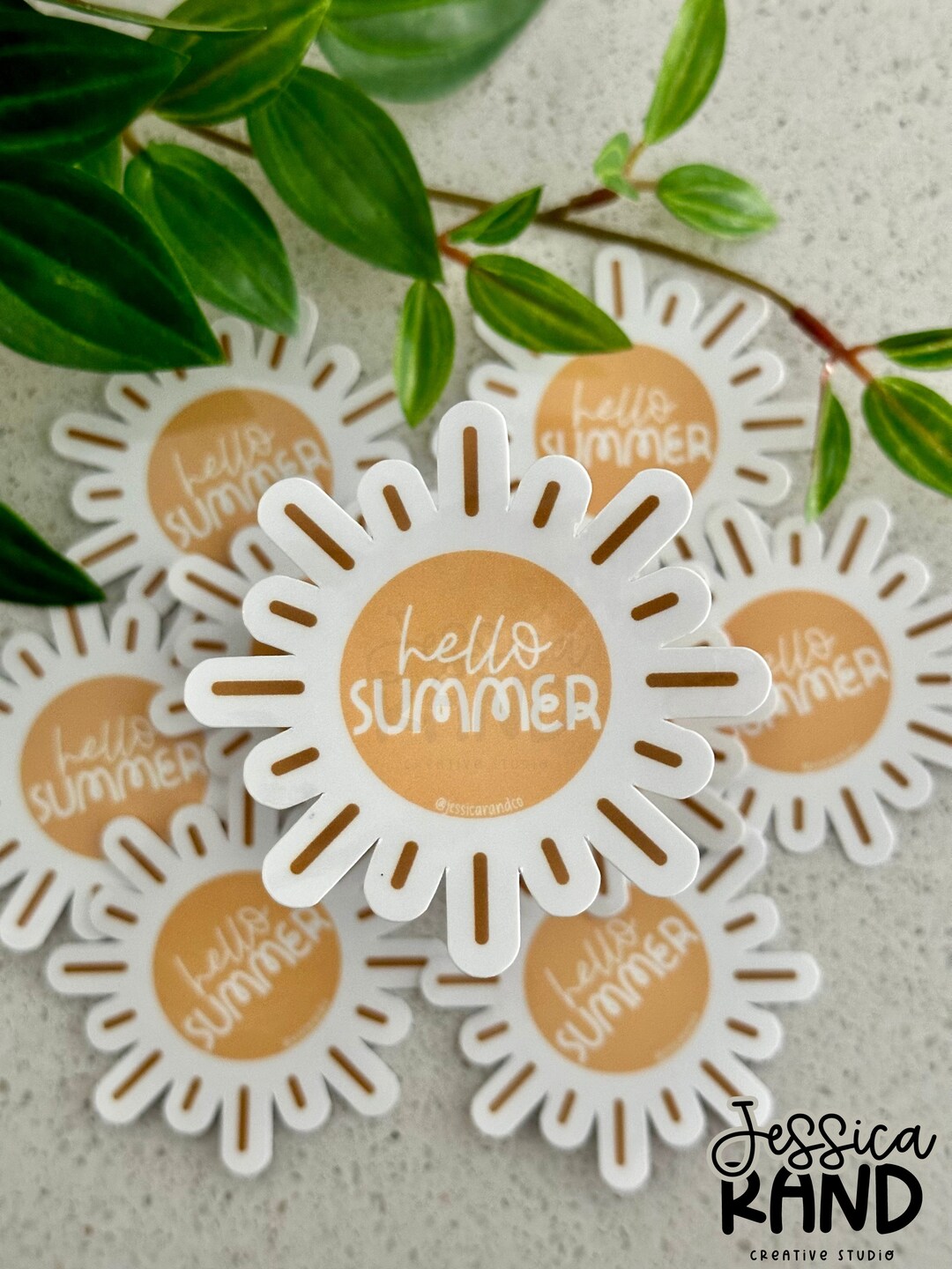 Hello Summer Sticker Laptop Sticker Vinyl Decal Positive Sticker ...