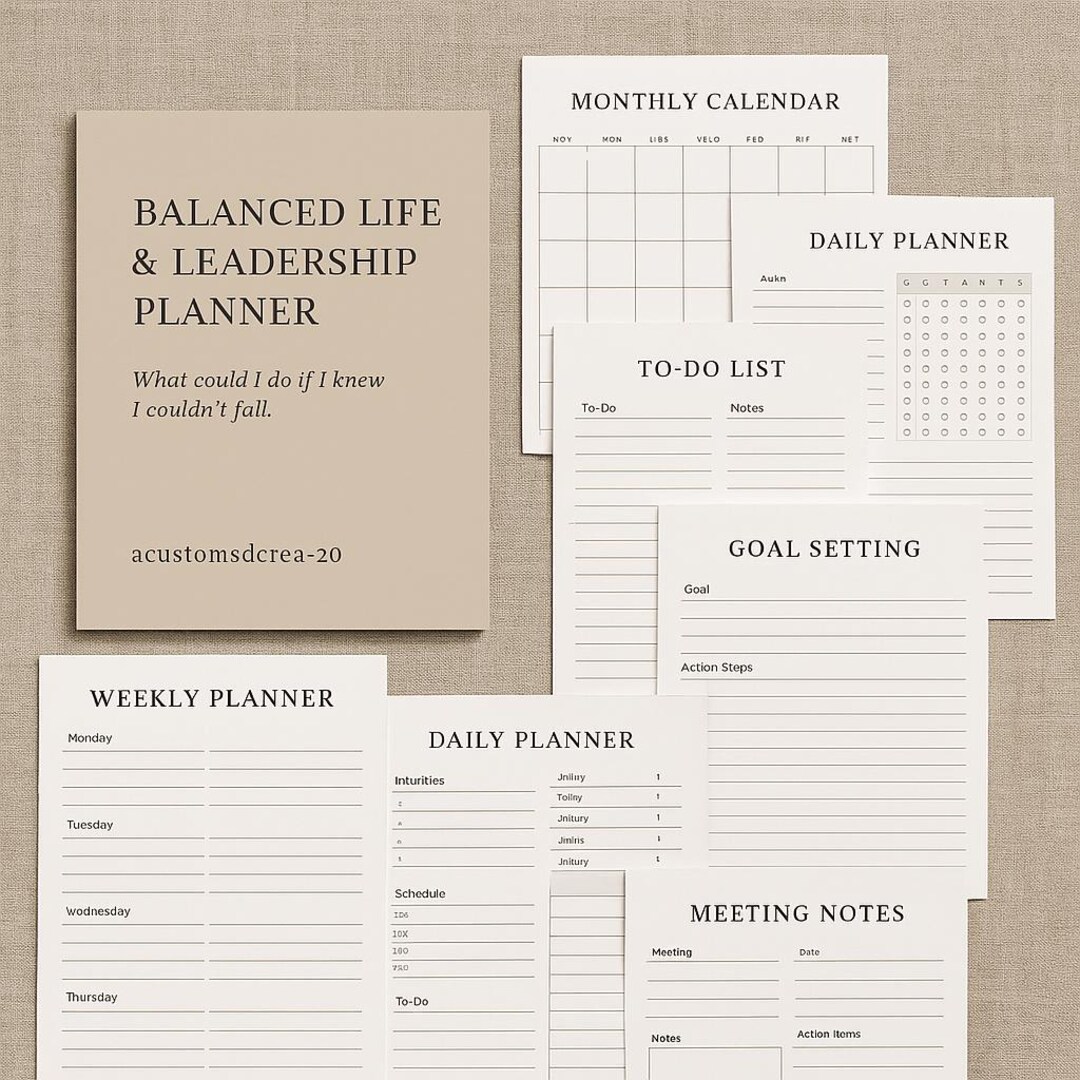 Printable Life Planner Bundle | Earthy Digital Daily, Weekly, Monthly ...