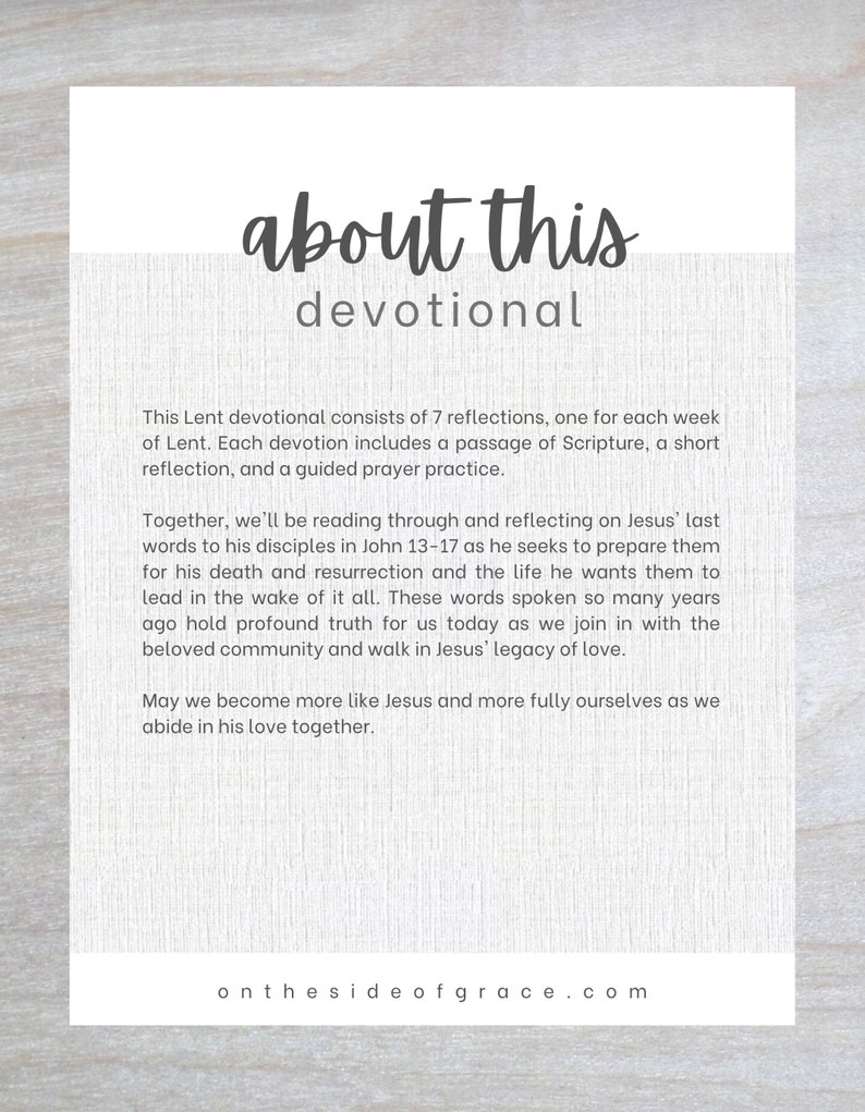 Lent Reflections | PRINTABLE Lent Devotional for Adults - Etsy