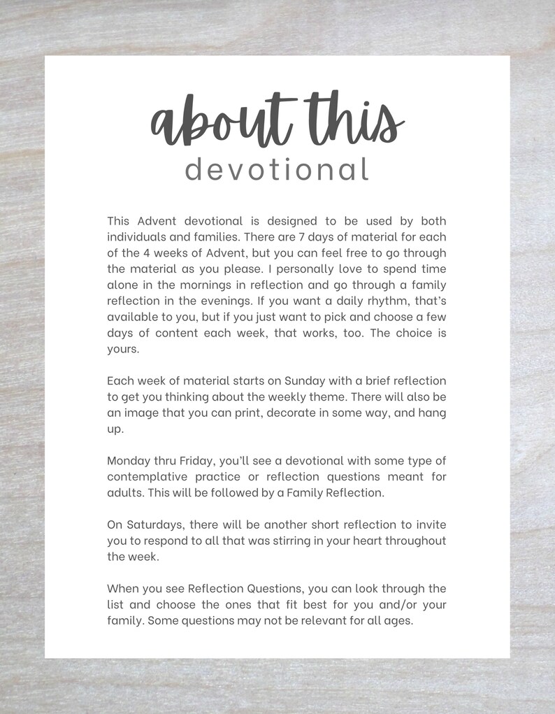 Advent Reflections | PRINTABLE Advent Devotional for Individuals and ...