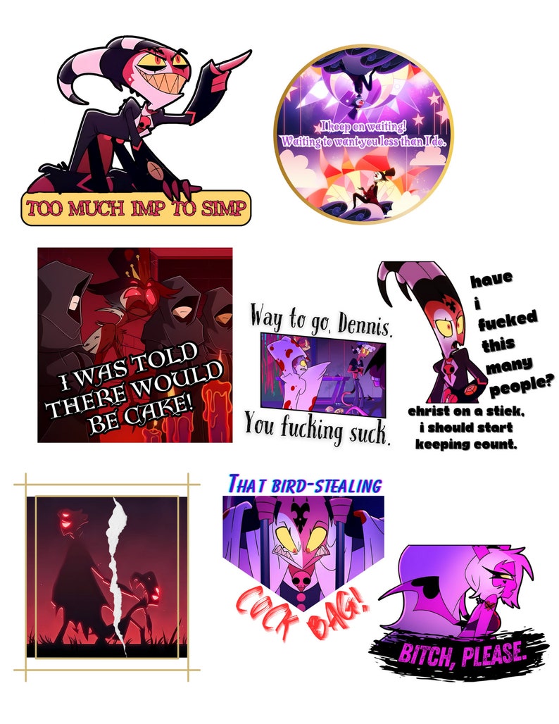 Helluva Boss Apology Tour Blitzo and Stolas Stolitz Set of 8 Vinyl ...