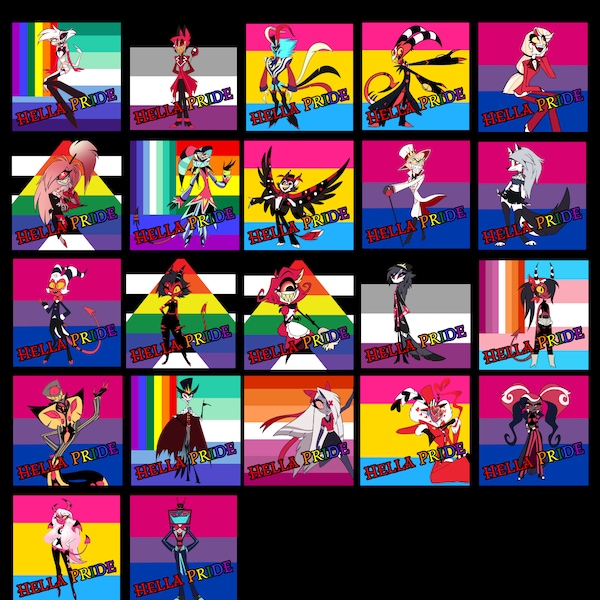 Hazbin Hotel Pride Flag Stickers - Etsy