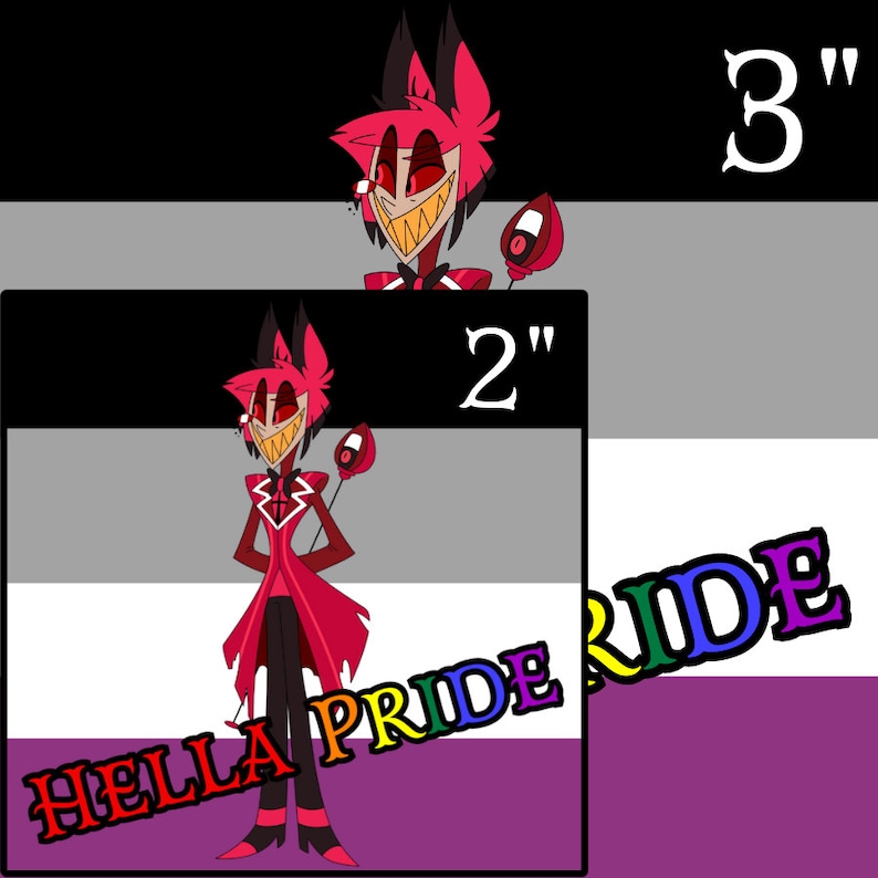 Hellaverse Helluva Boss and Hazbin Hotel Hella Pride LGBTQ+ Flag Vinyl ...