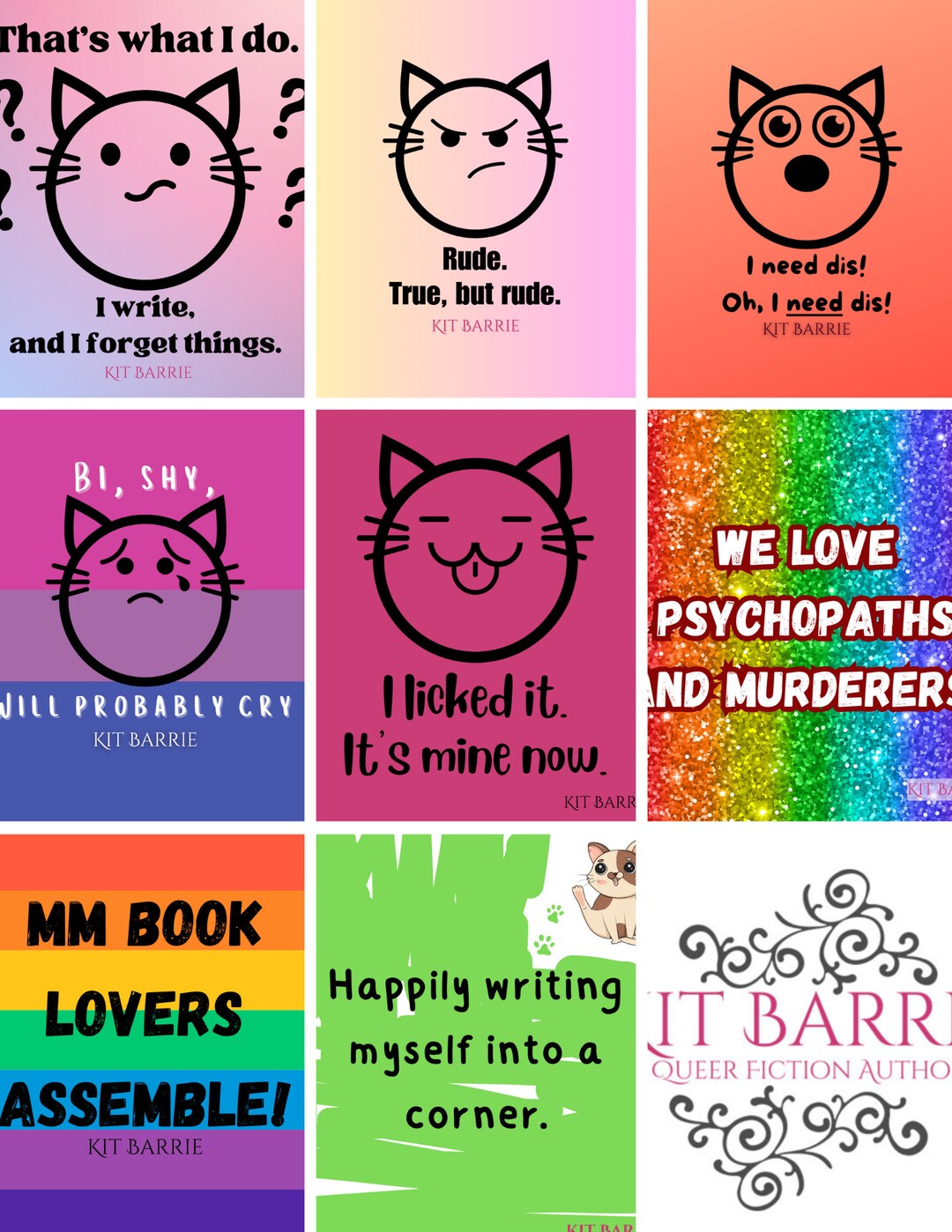 Kit Barrie Sticker Collection - Etsy