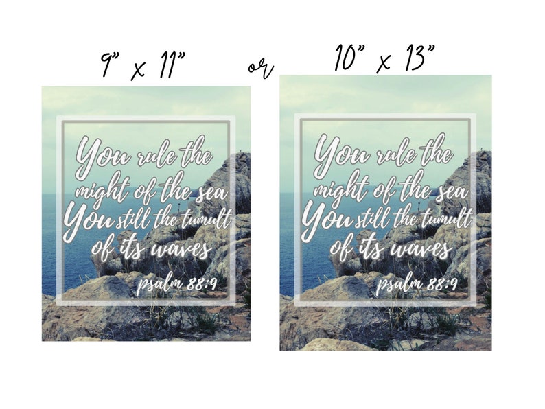 Greek Coastal Picture With Positive Psalm Verse on Matte Poster ...