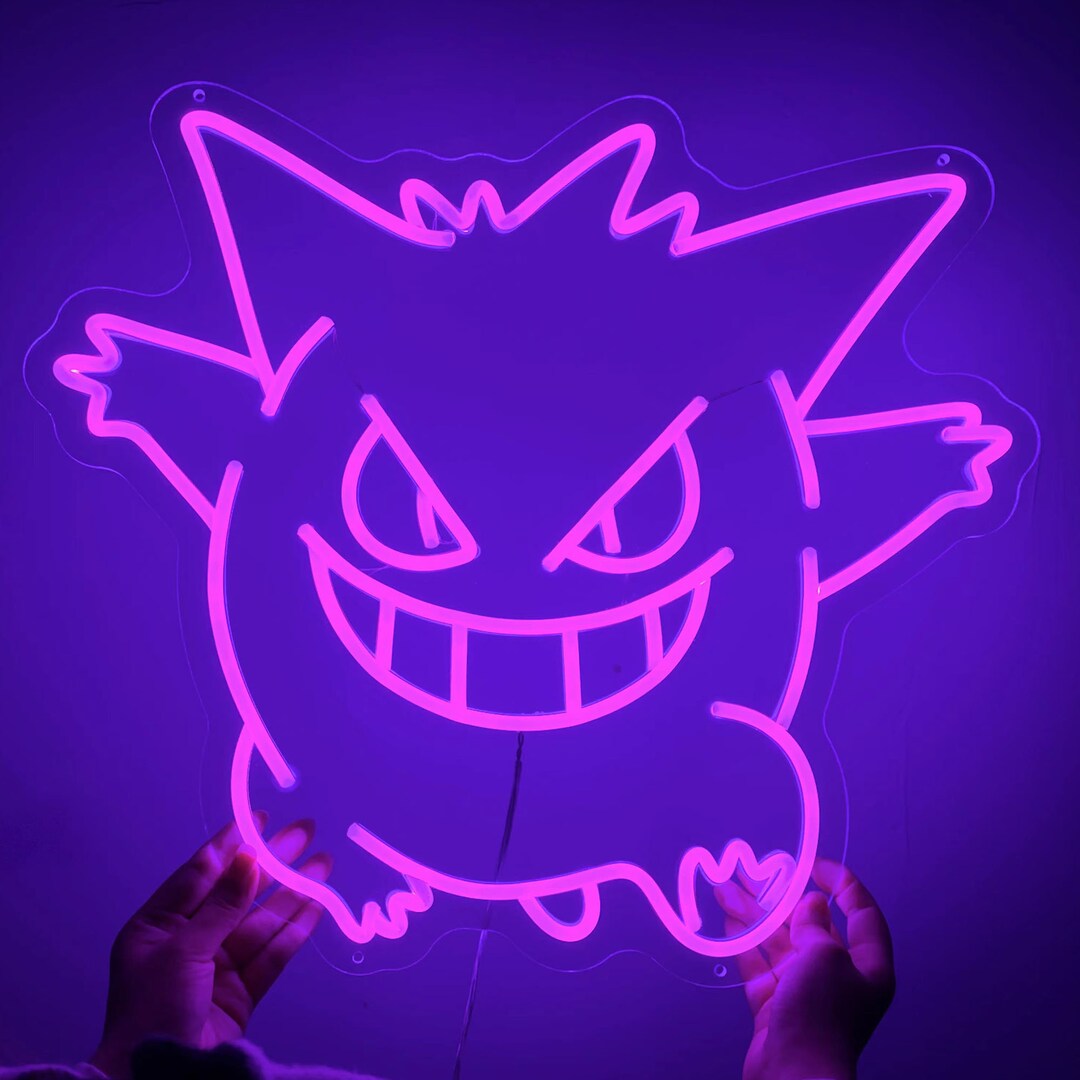 Custom Neon Sign Gengar Haunter Anime LED Neon Night Light - Etsy