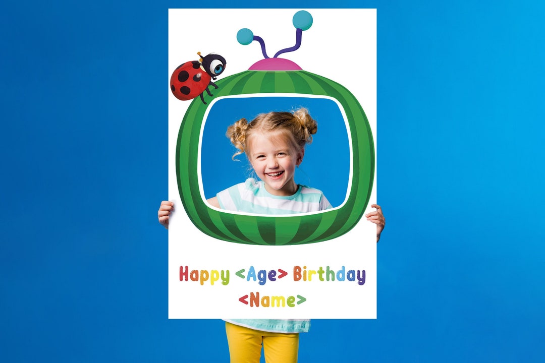 Custom Printed Cocomelon Selfie Frame, Kids / Children Photo Frame ...