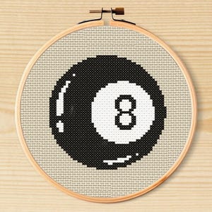 8 Ball Cross Stitch Pattern - Etsy