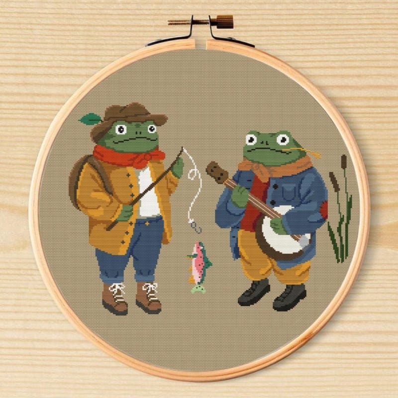 Fishing Cross Stitch - Etsy