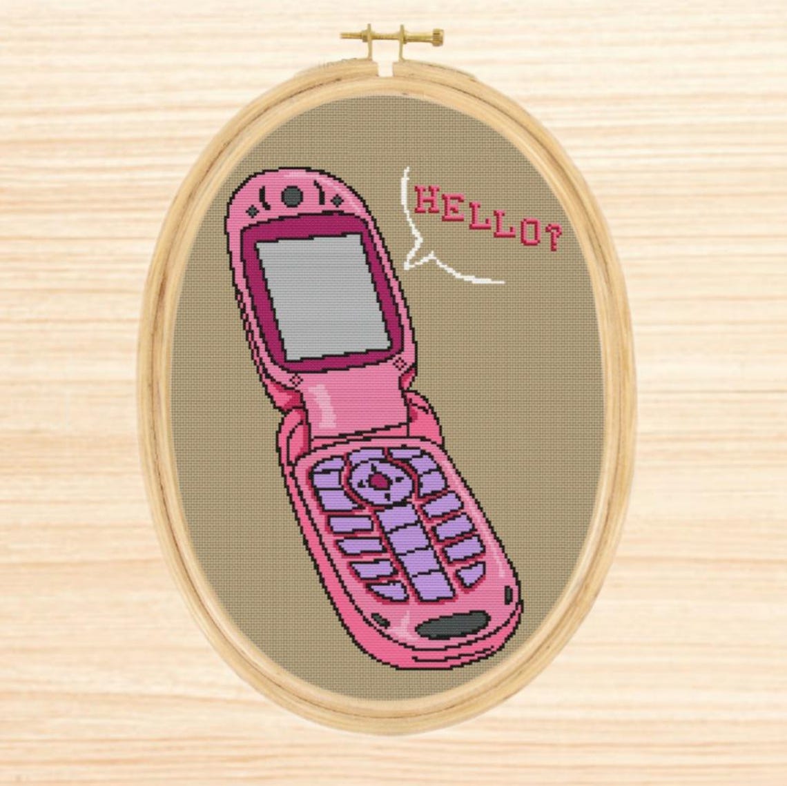 Flip Phone Cross Stitch Pattern - Etsy