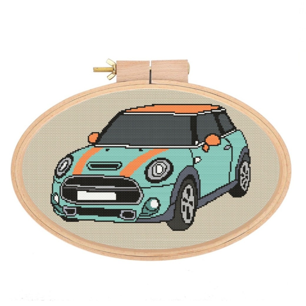 Mini Cooper Cross Stitch Pattern - Etsy
