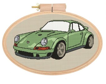 Porsche 911 Cross Stitch Pattern, Car Cross Stitch, Car Art - Etsy