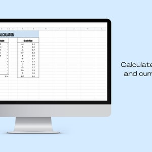 GPA Calculator Google Sheets Instant Download GPA - Etsy