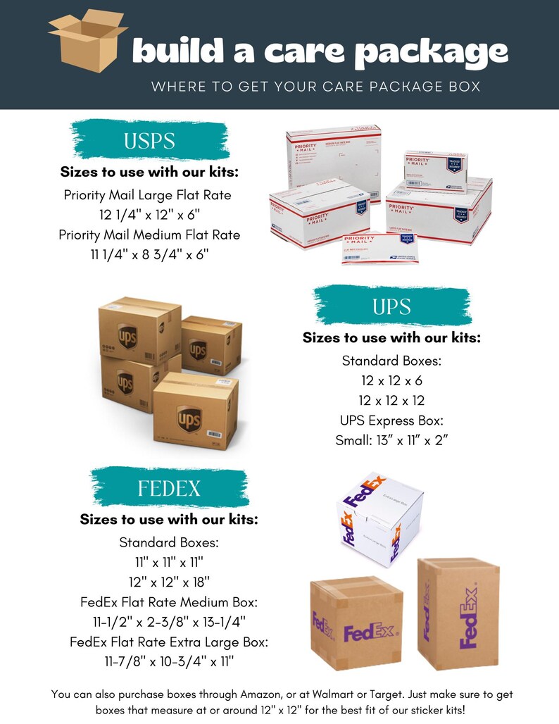 Care Package Sticker Kit - Fiesta in a Box! - Etsy