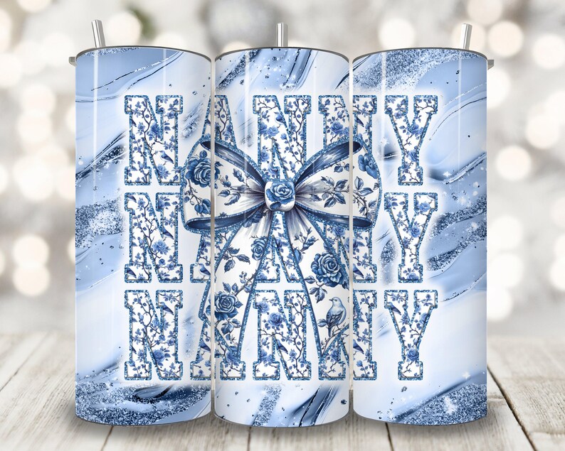 Nanny Grand Millennial Coquette Tumbler Wrap, 20 Oz Skinny Tumbler ...