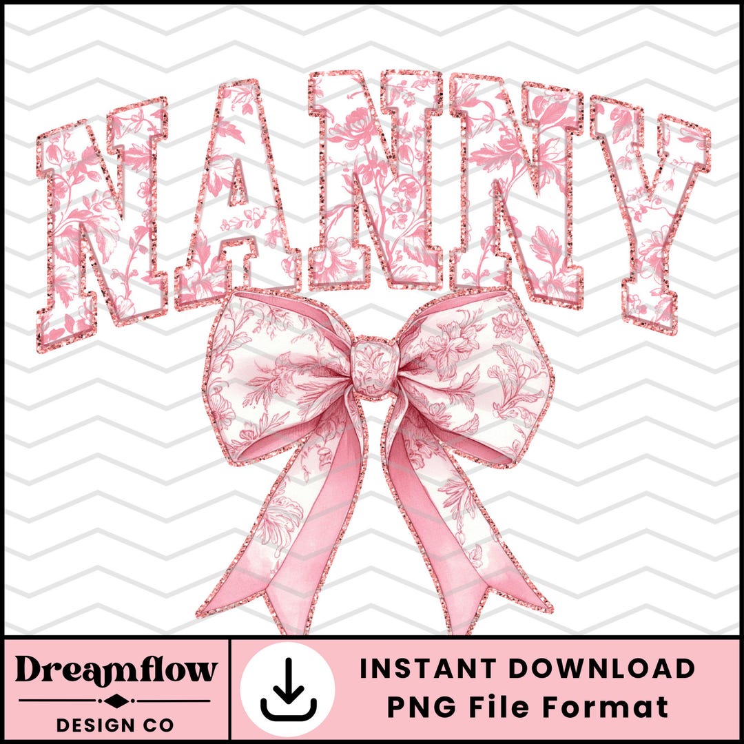 Nanny Grand Millennial Coquette PNG, Preppy Chinoiserie PNG Sublimation ...