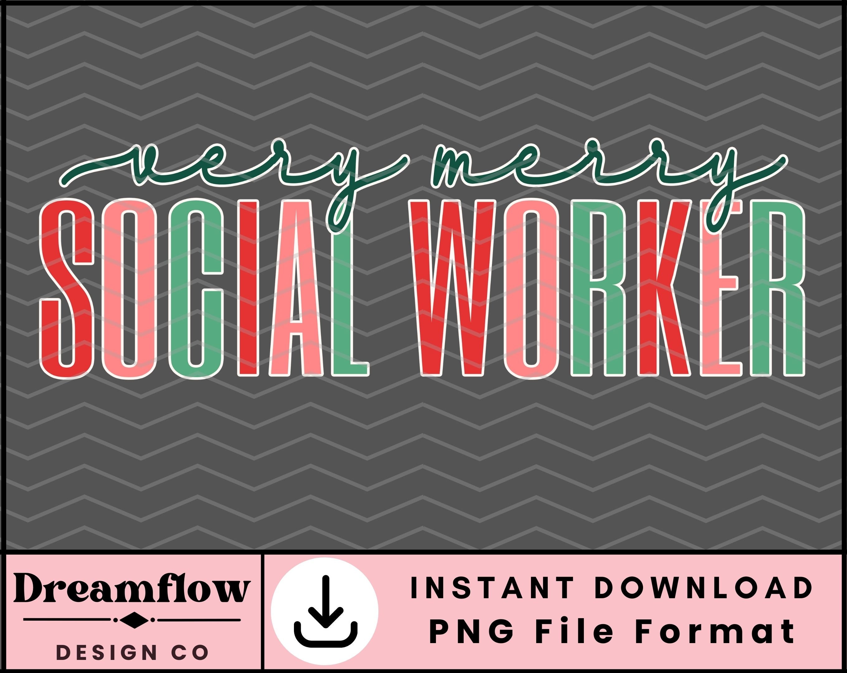 Very Merry Social Worker Png, Christmas Social Worker Png, Social Work ...