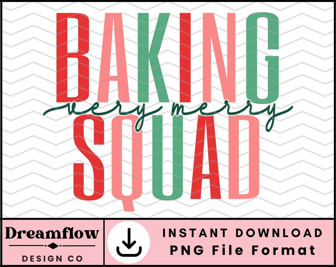 Very Merry Baking Squad Png, Group Christmas Png, Cookie Baking Png ...