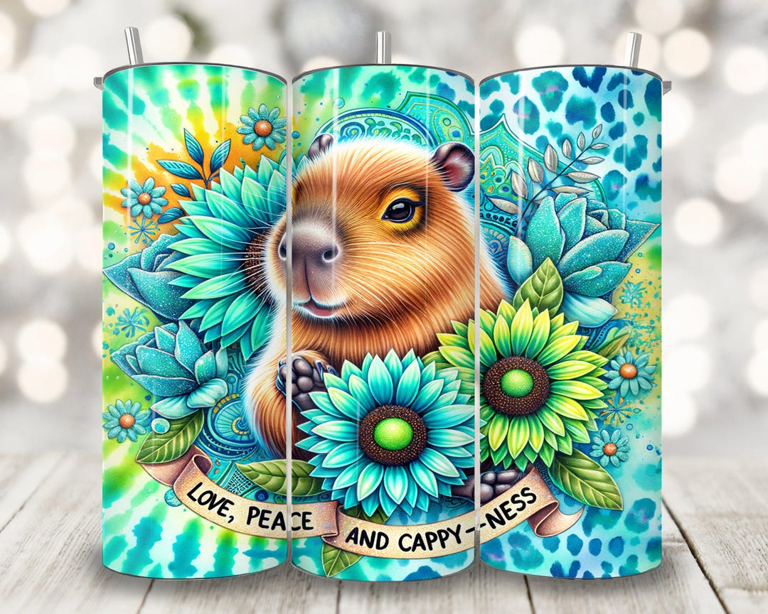 Cute Capybara Tumbler Wrap, 20 Oz Skinny Tumbler Sublimation Design ...