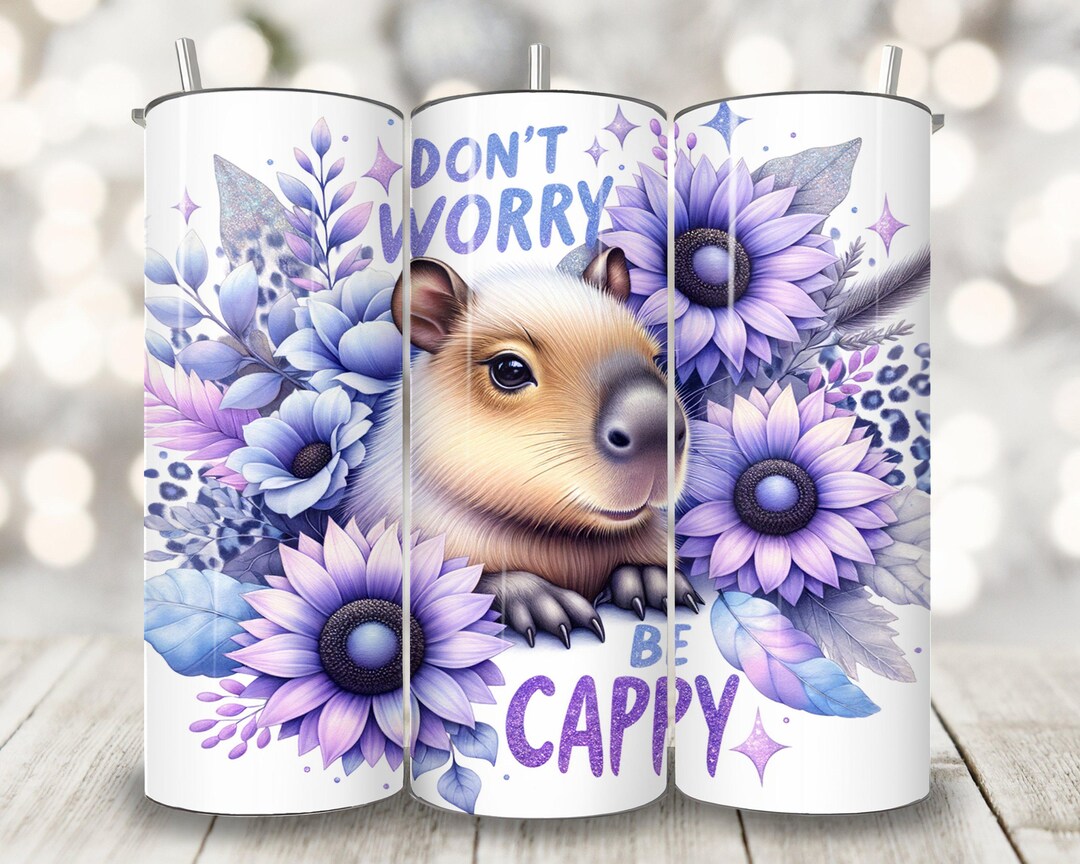Cute Capybara Tumbler Wrap, 20 Oz Skinny Tumbler Sublimation Design ...